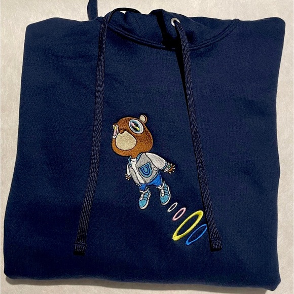 Hanes | Other | Graduation Kanye West Embroidered Hoodie | Poshmark